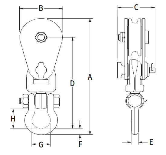 Snatch Block McKissick 419 with Shackle | Mennens Netherlands