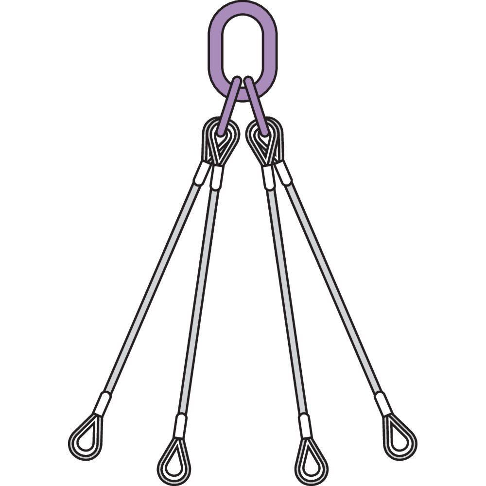 Wire Rope Lifting Sling WLS-473, master link sling | Mennens Netherlands